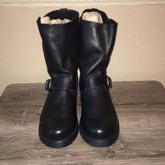 Frye | Shoes | New Frye Veronica Short Boot Leather Buckle | Poshmark